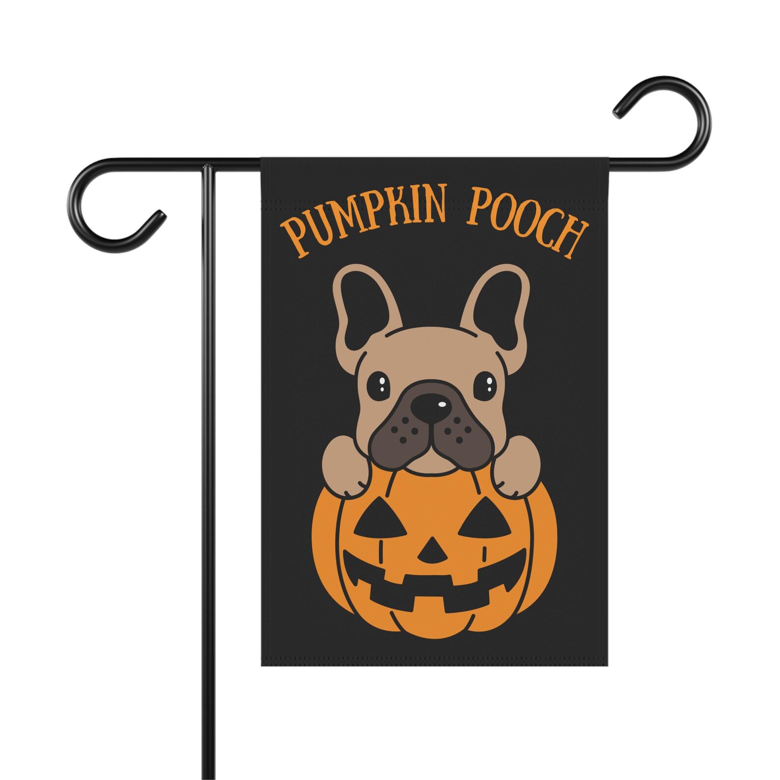 Pumpkin Pooch Frenchie Dog-themed Garden Flag, 12 X 18 Halloween Yard ...