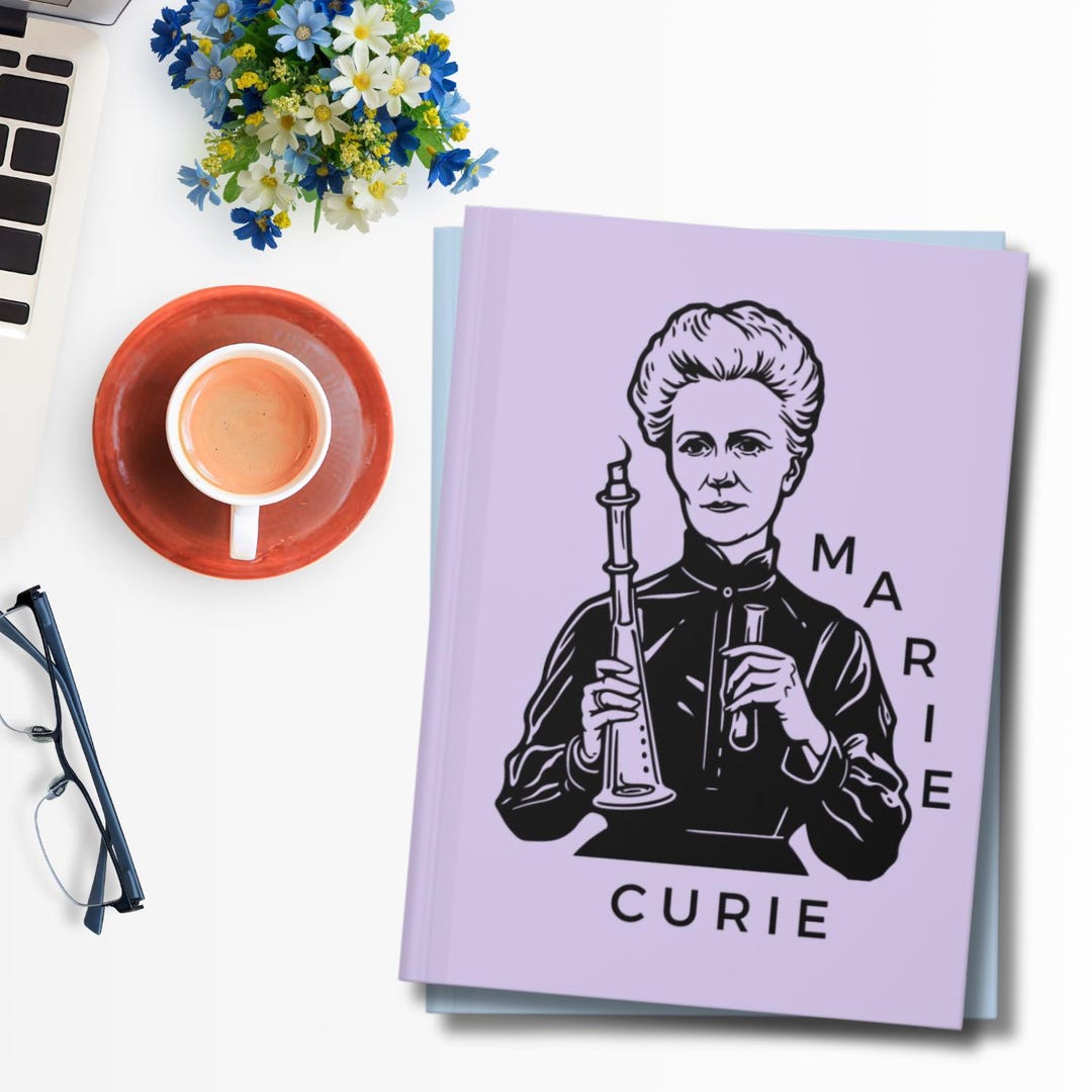 Marie Curie Hardcover Journal, Science Lovers Notebook Gift Women in ...