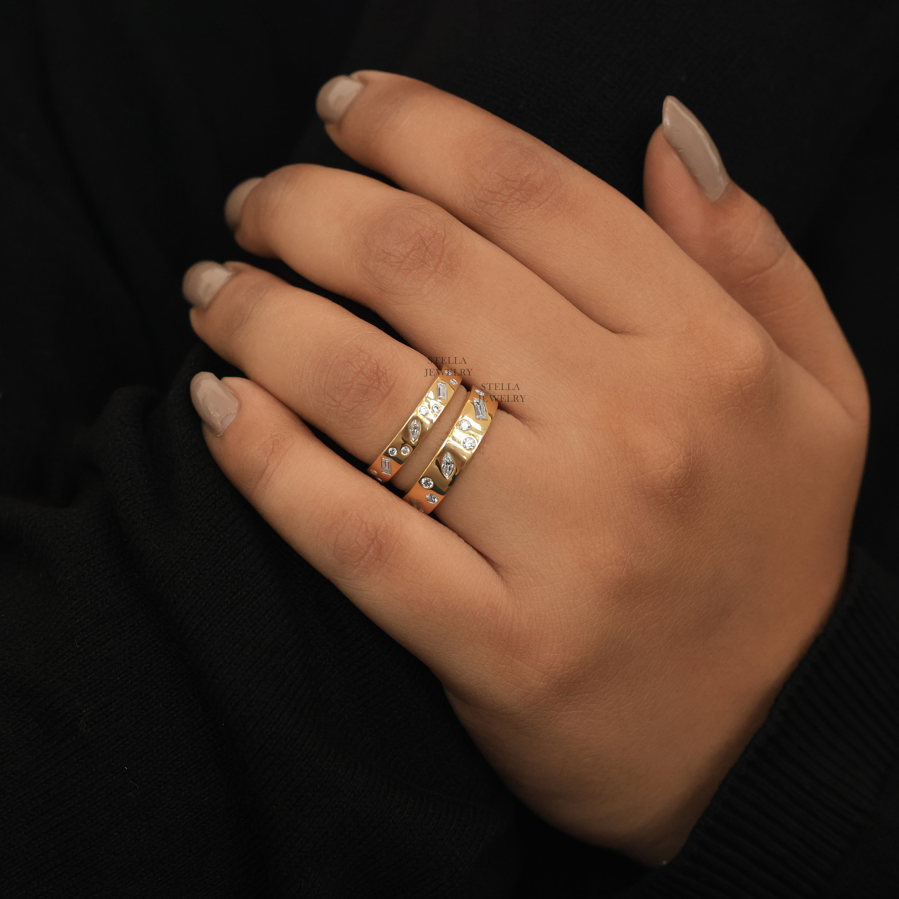 Lab Diamant Band Pinky Versprechen Ring Labor Diamant Minimalist Ring ...