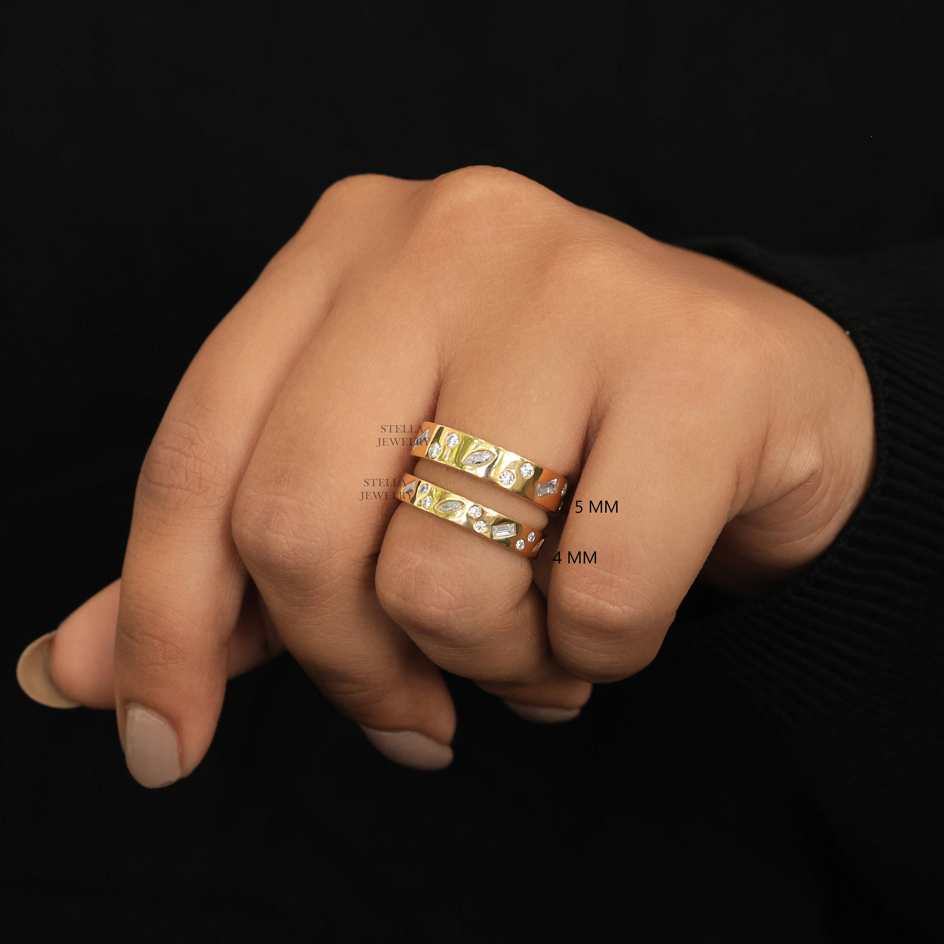 Lab Diamant Band Pinky Versprechen Ring Labor Diamant Minimalist Ring ...