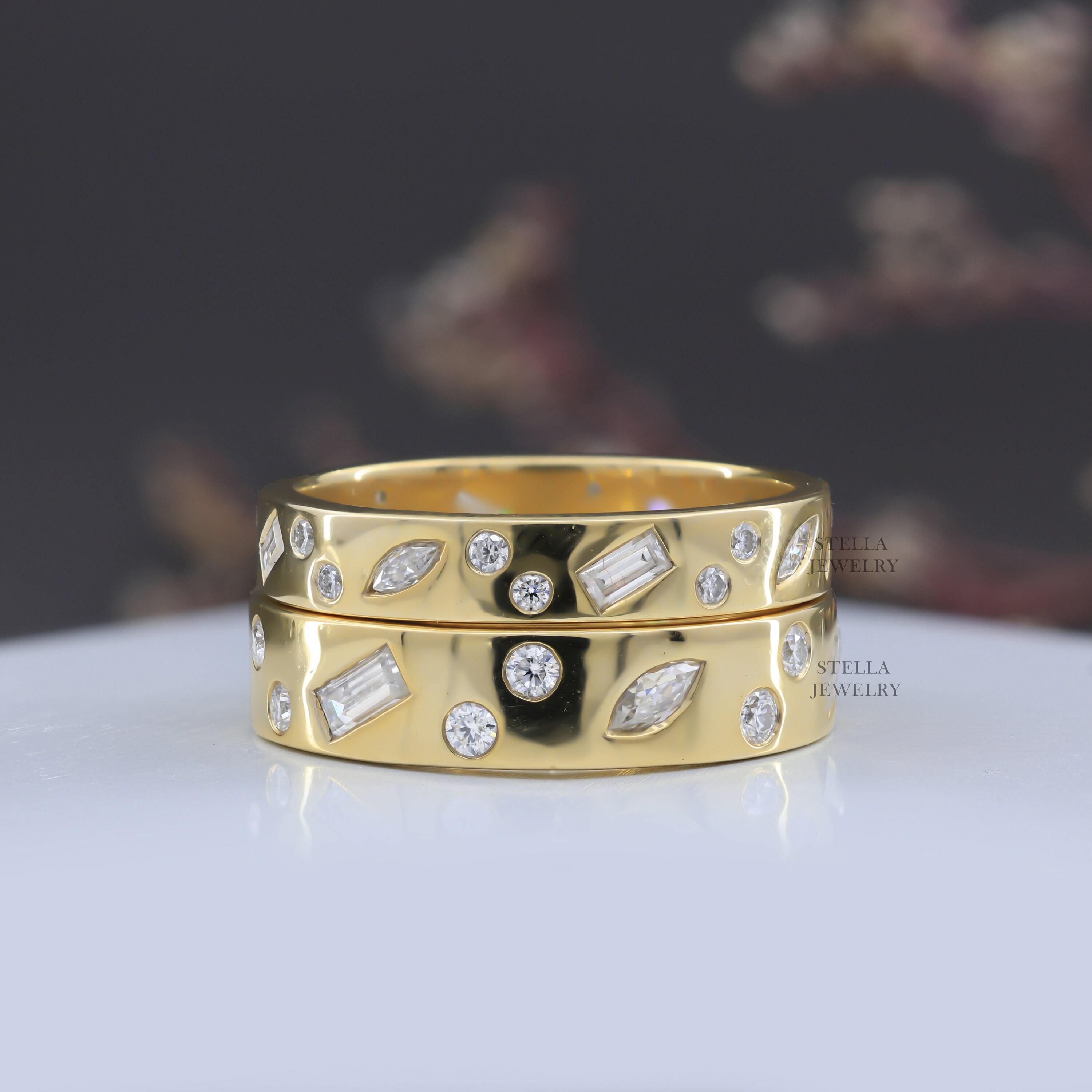 Lab Diamant Band Pinky Versprechen Ring Labor Diamant Minimalist Ring ...