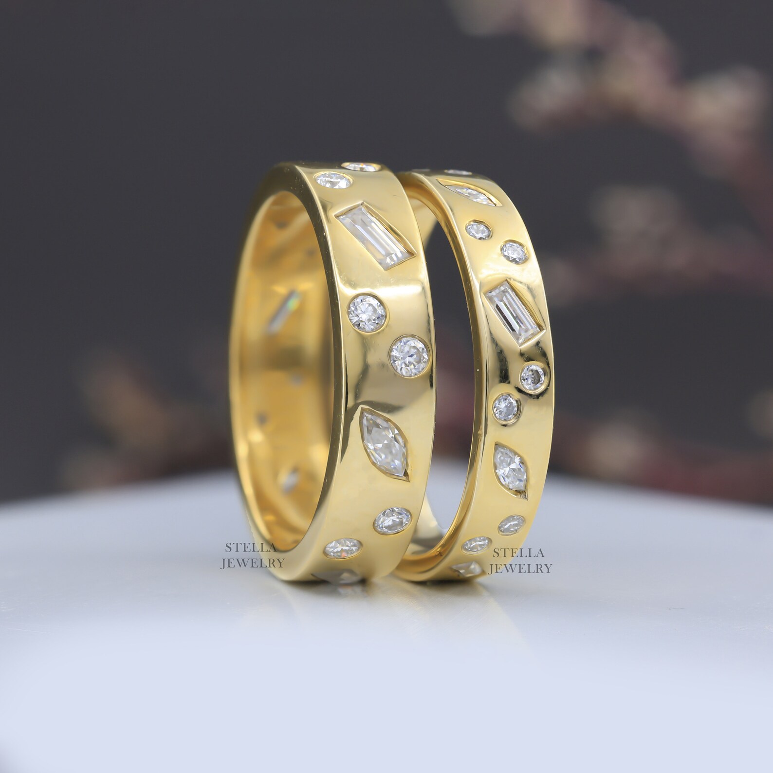 Lab Diamant Band Pinky Versprechen Ring Labor Diamant Minimalist Ring ...