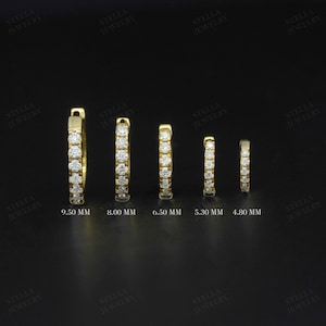 Lab Diamond Hoop Earrings Cartilage Earring Hoop Small Hoop Earrings ...