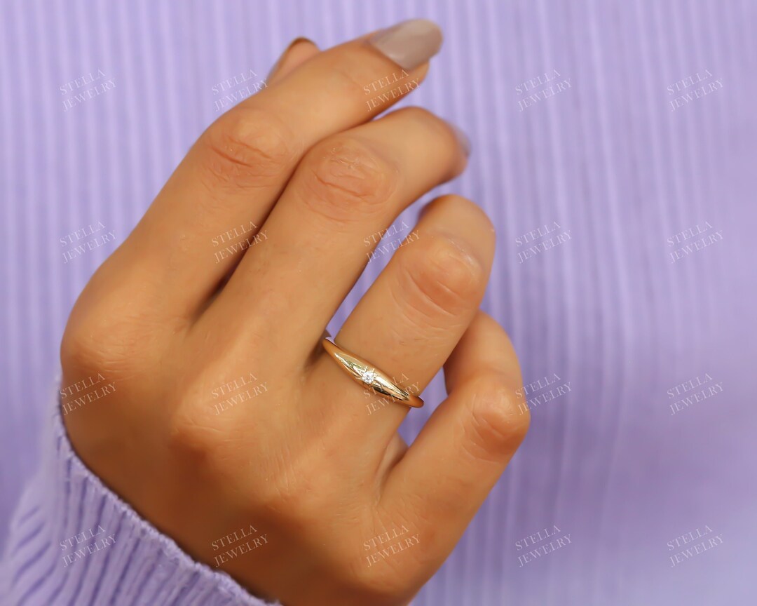 Starburst Wedding Ring Iconic Star Ring Pinky Star Engagement Ring ...