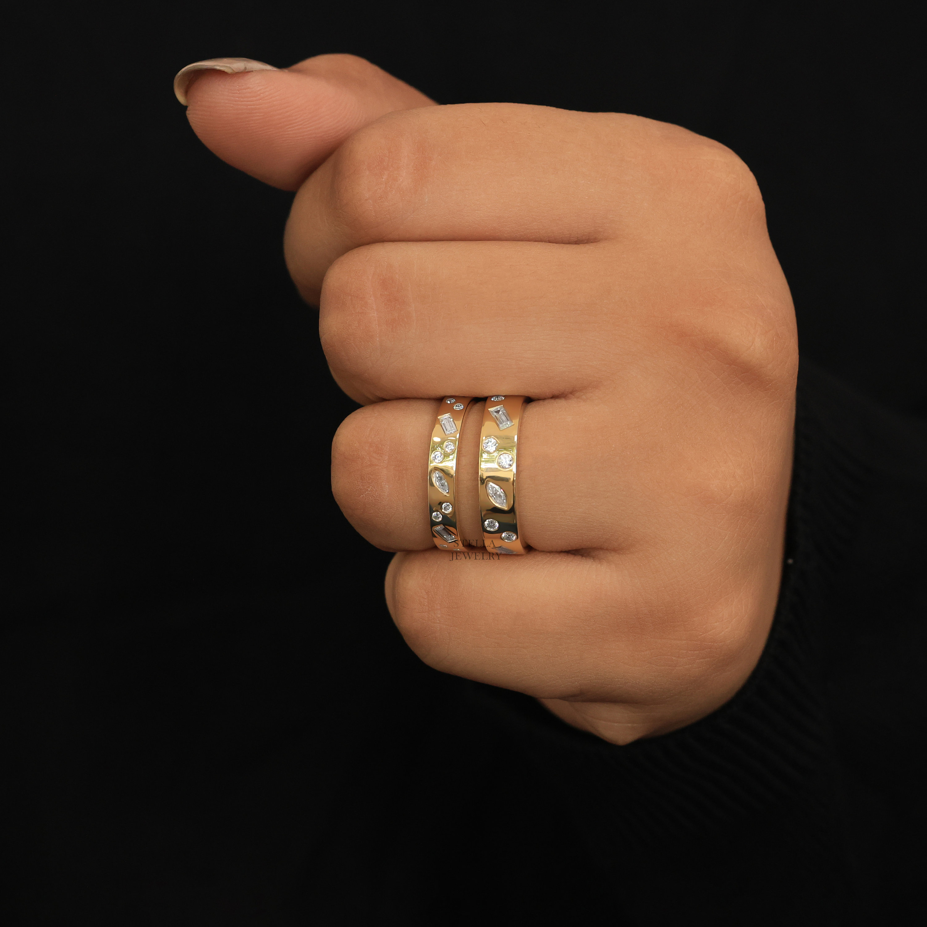 Lab Diamant Band Pinky Versprechen Ring Labor Diamant Minimalist Ring ...