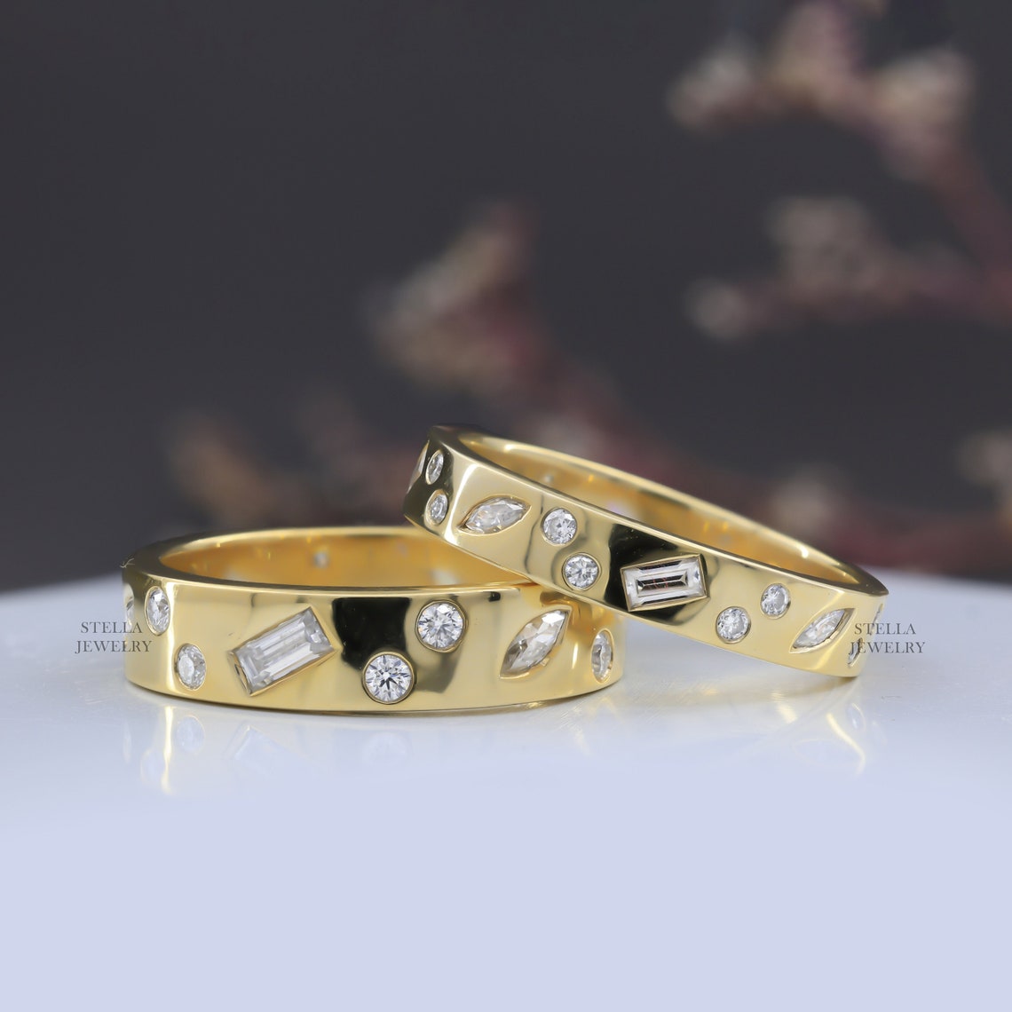 Lab Diamant Band Pinky Versprechen Ring Labor Diamant Minimalist Ring ...