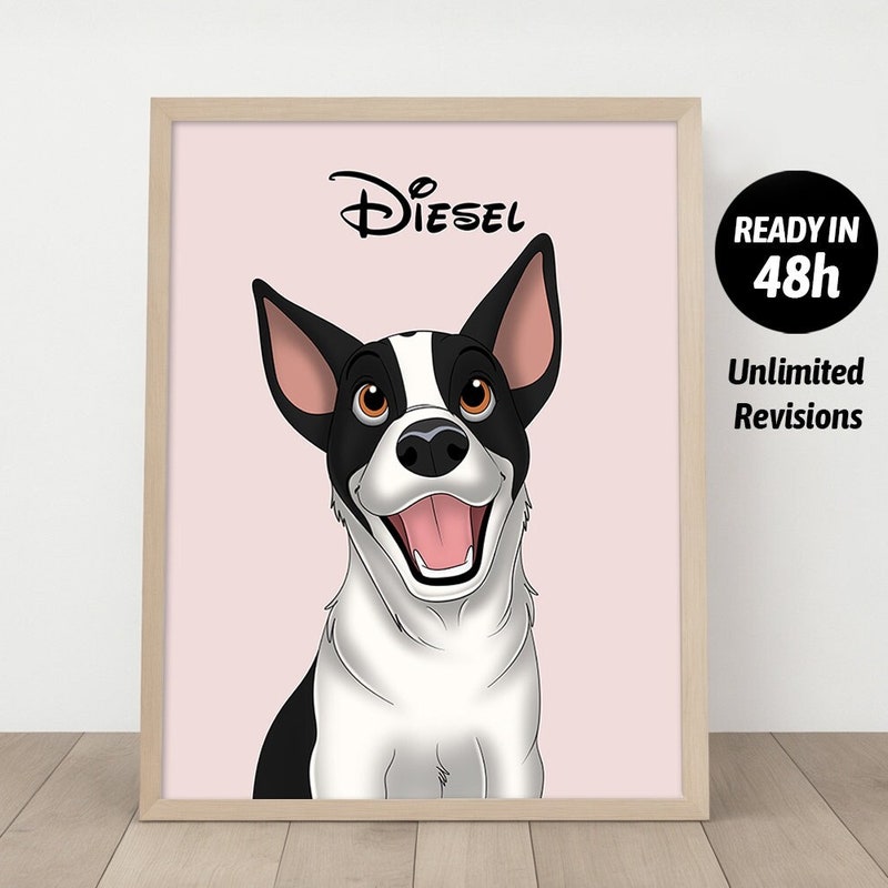 Dog Cartoon - Etsy