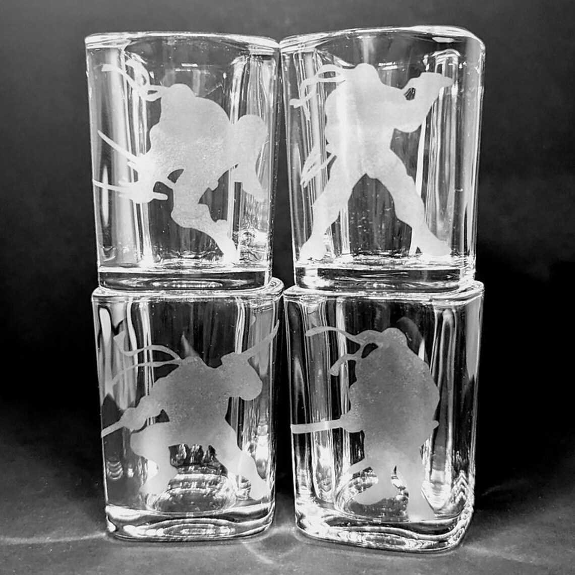 Teenage Mutant Ninja Turtles Set of Etched Shot Glasses - Etsy