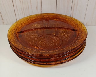 Amber Glass Plates - Etsy