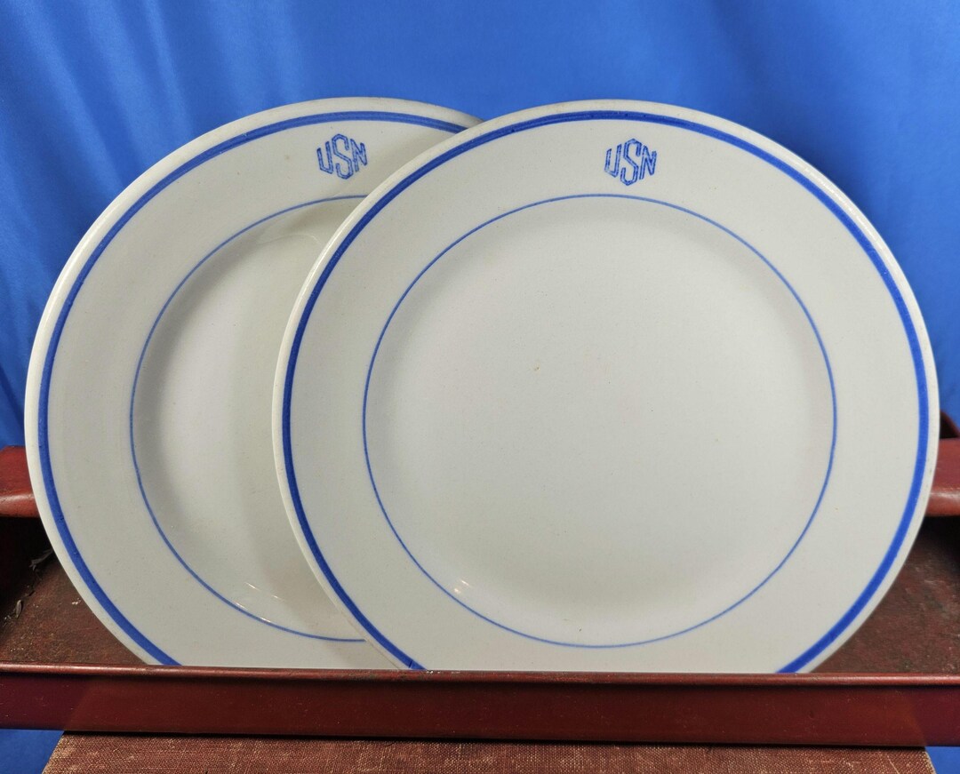 Tepco US Navy Warrant Officer Mess Hall China Ironstone Salad Plates, 2 ...