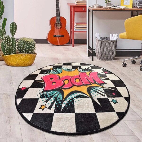 Circle Pop Art Rug - Etsy