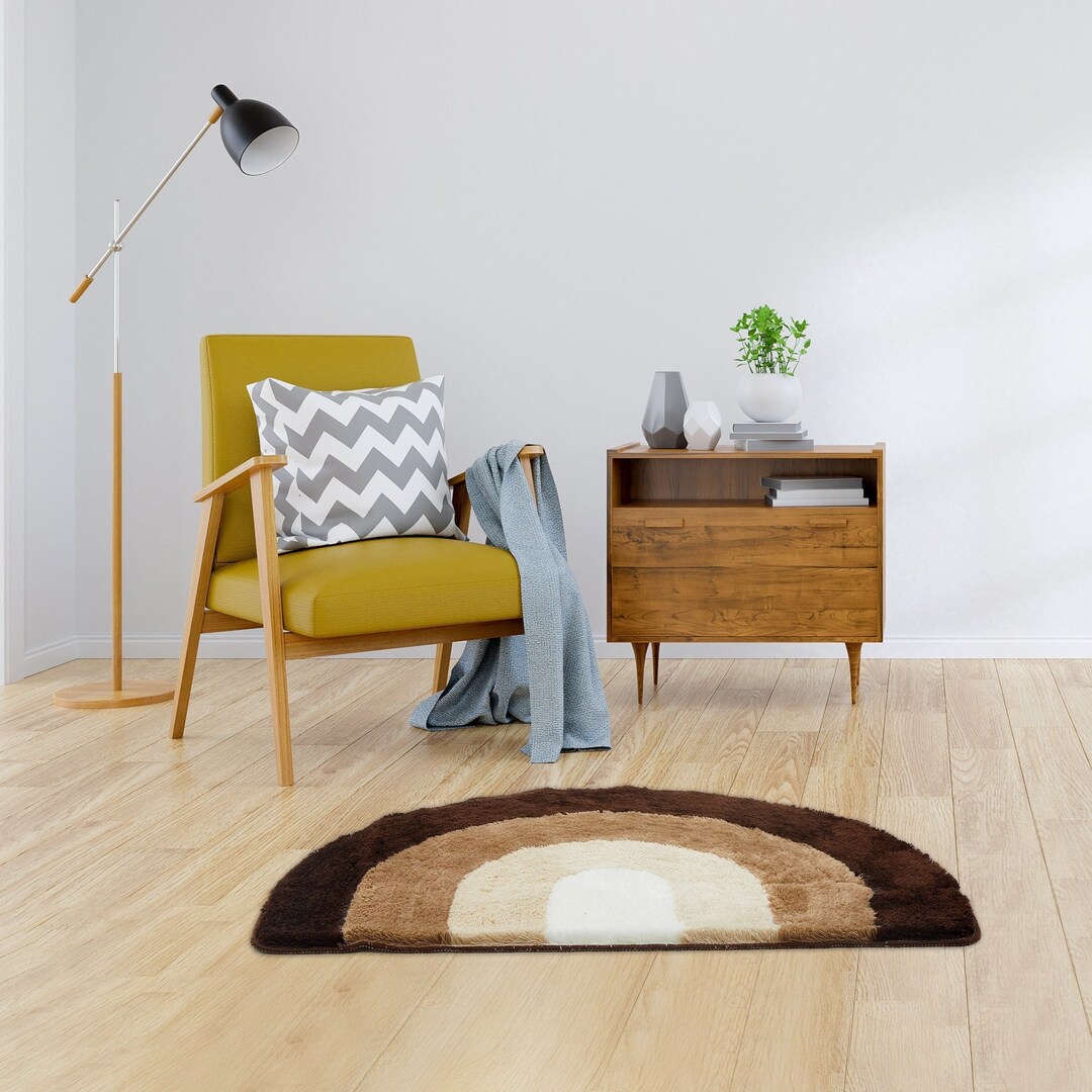 Abstract Rainbow Rug 100% Acrylic Fluffy Accent Rug - Etsy