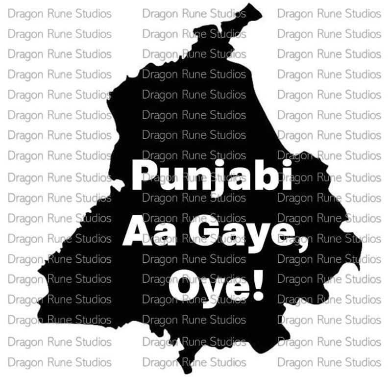 High-quality Vinyl Map of Punjab (india) Stickers & Decals – Available ...