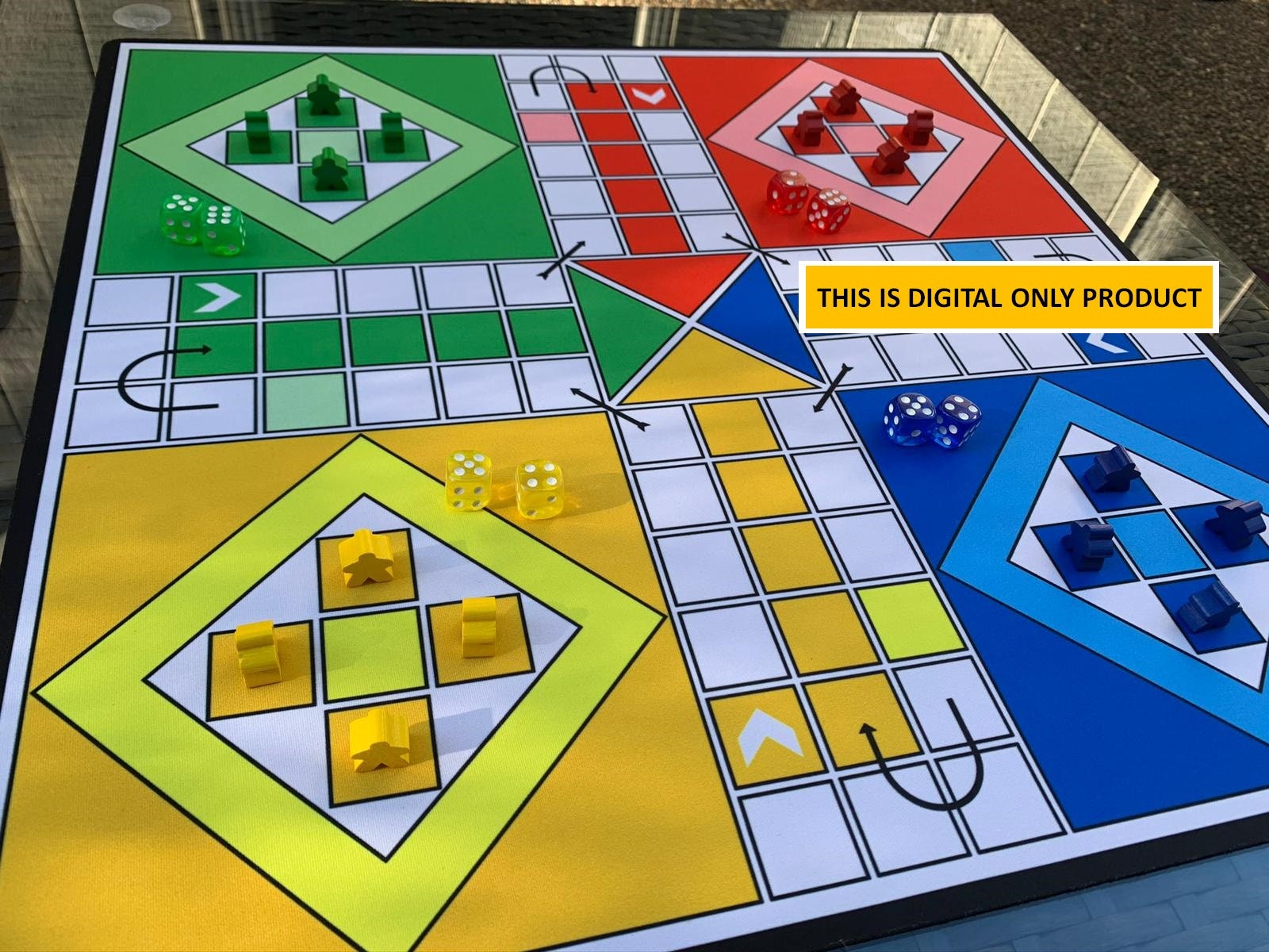 DIGITAL FILES ONLY Ludo (parcheesi/ Pachisi) and Snakes & Ladders ...