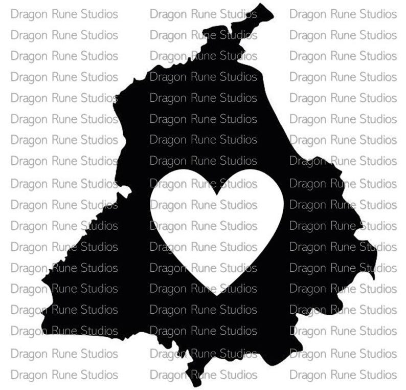 High-quality Vinyl Map of Punjab (india) Stickers & Decals – Available ...