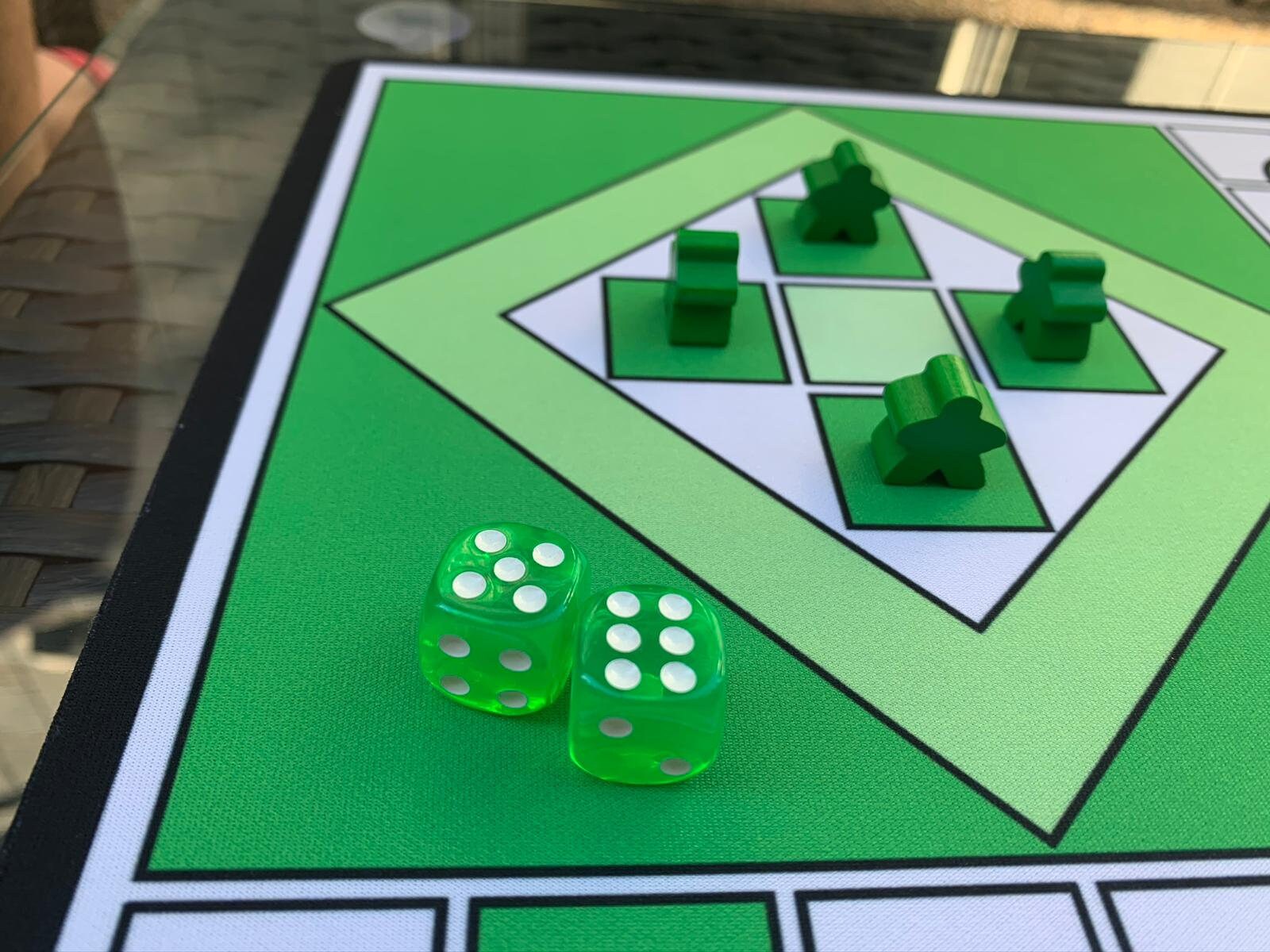 Ludo (parcheesi/ Pachisi) and Snakes & Ladders - Neoprene Roll Mat With ...