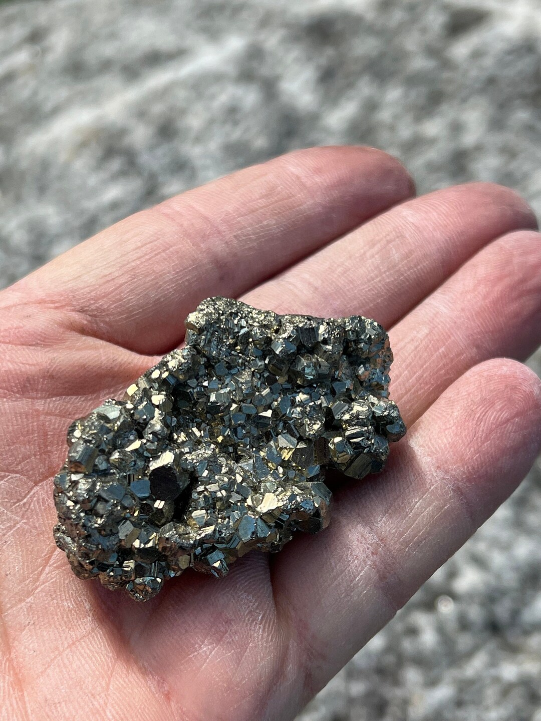 PYRITE CLUSTER CRYSTAL, Peruvian Pyrite, Alluring Pyrite, Fools Gold ...