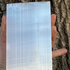 SELENITE CHARGING PLATE, Rectangular Selenite Charging Bar, White Selenite, Healing Crystals ...
