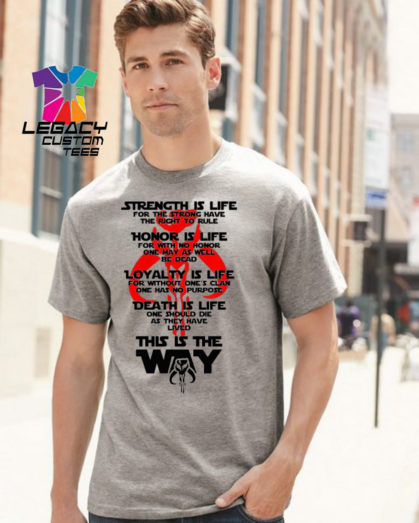 Star Wars Mandalorian honor Code Heavy Cotton Adult Unisex 6 Oz. T ...