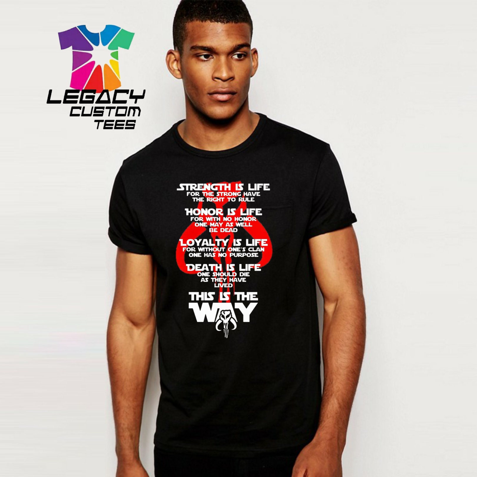 Star Wars Mandalorian honor Code Heavy Cotton Adult Unisex 6 Oz. T ...