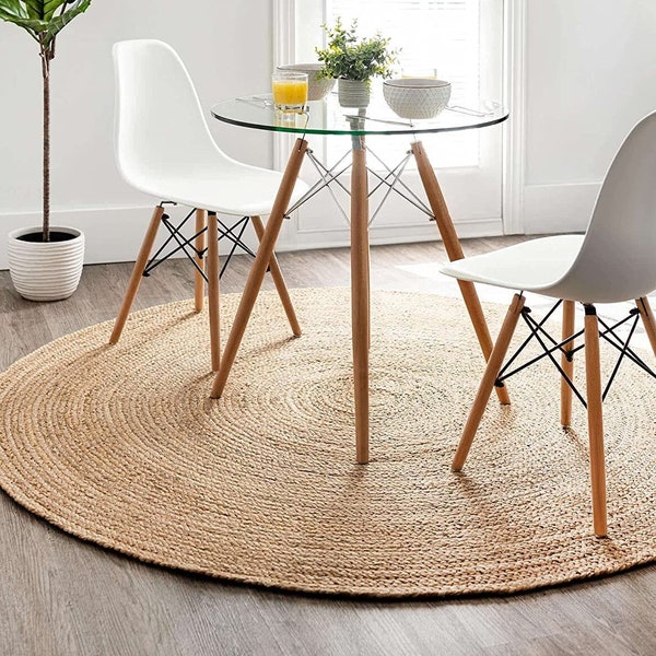 Round Jute Rug - Etsy