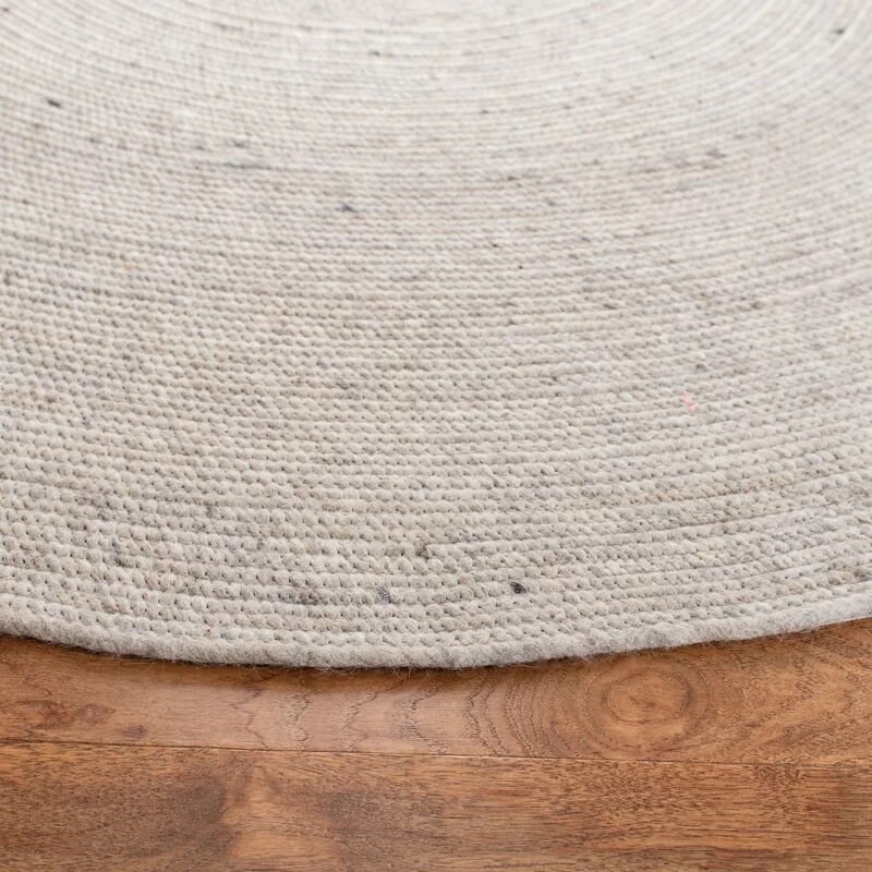 The Indoor Store Hand Braided Wool Area Rug Round Textured - Etsy