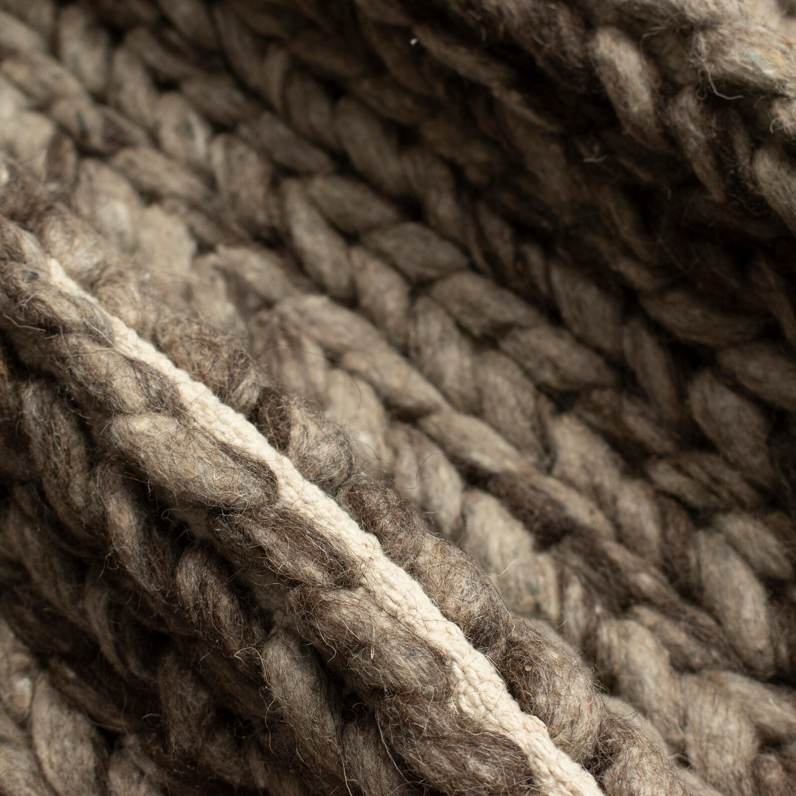 The Indoor Store Hand-knitted Chunky Wool Indoor Area Rug - Etsy