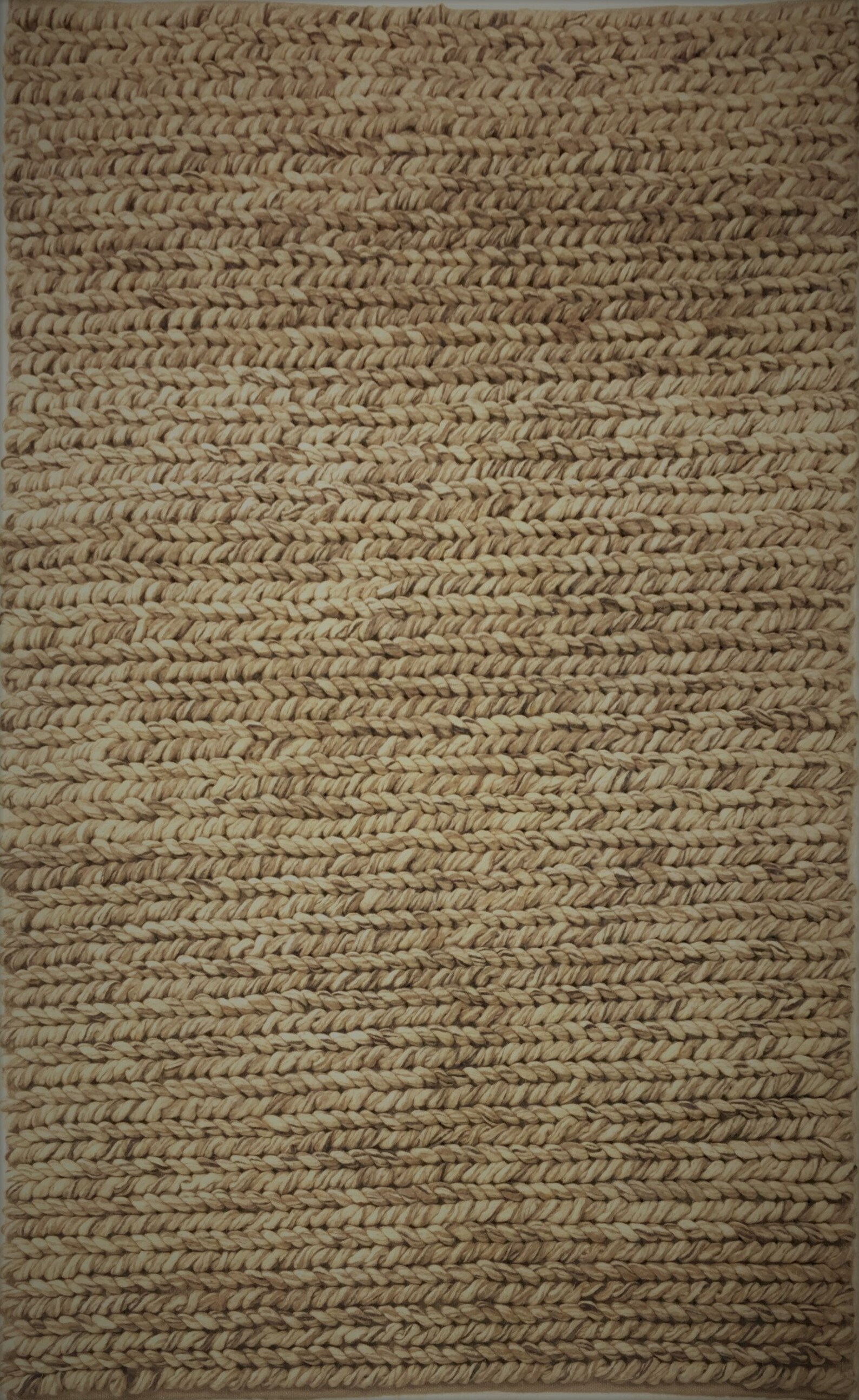 The Indoor Store Hand-knitted Chunky Wool Area Rug Textured | Etsy