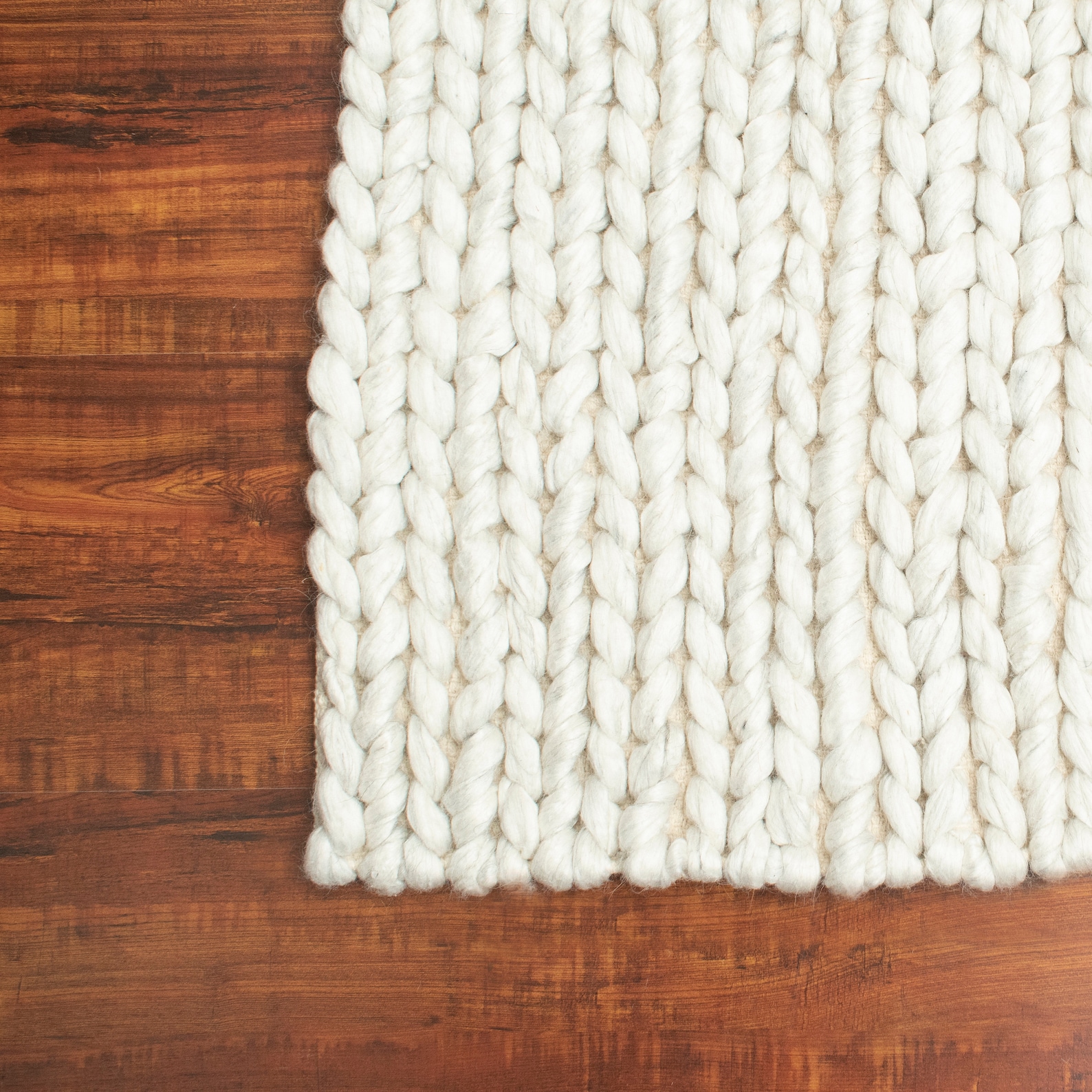 The Indoor Store Hand-knitted Chunky Wool Indoor Area Rug | Etsy