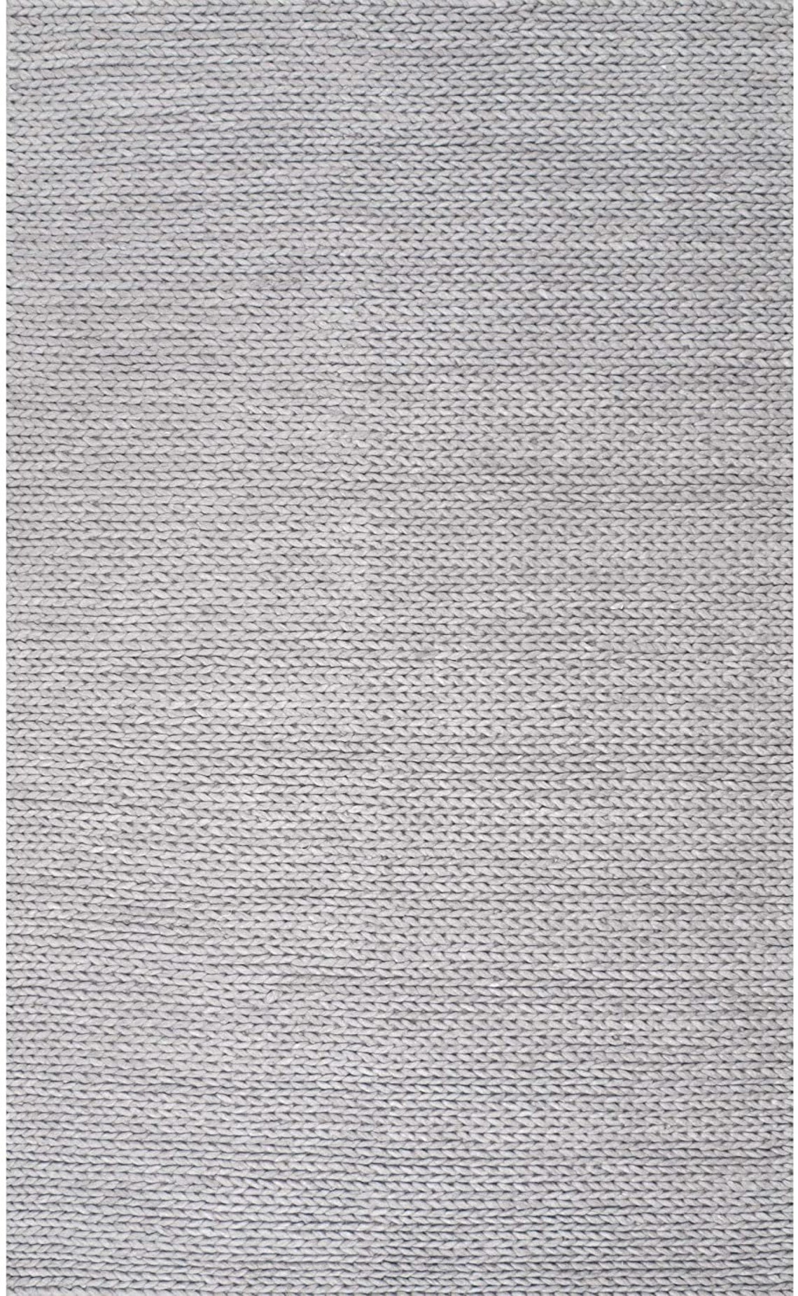 The Indoor Store Hand Knitted Chunky Wool Area Rug Light - Etsy