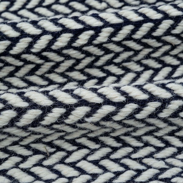 Blue Herringbone Rug - Etsy