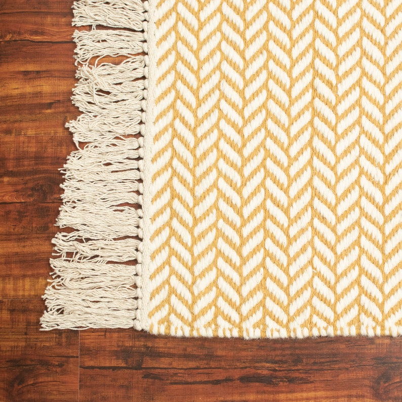 The Indoor Store Hand Woven Wool Area Rug Herringbone - Etsy