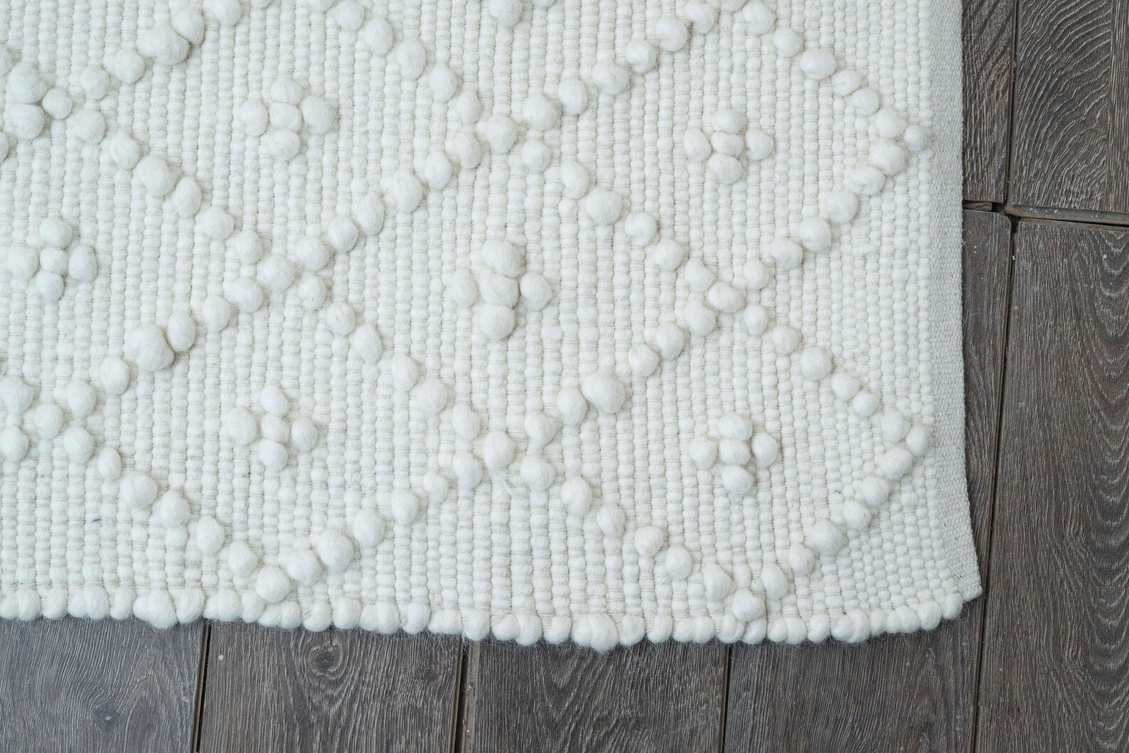 The Indoor Store Hand Woven Chunky Wool Geometric Loops Rug - Etsy