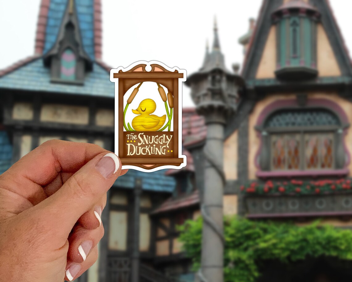 Disney Tangled Snuggly Duckling sign Vinyl Sticker Disney | Etsy