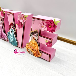 Princess 3D Letters, Princesses Party Decorations, Princesses Birthday ...