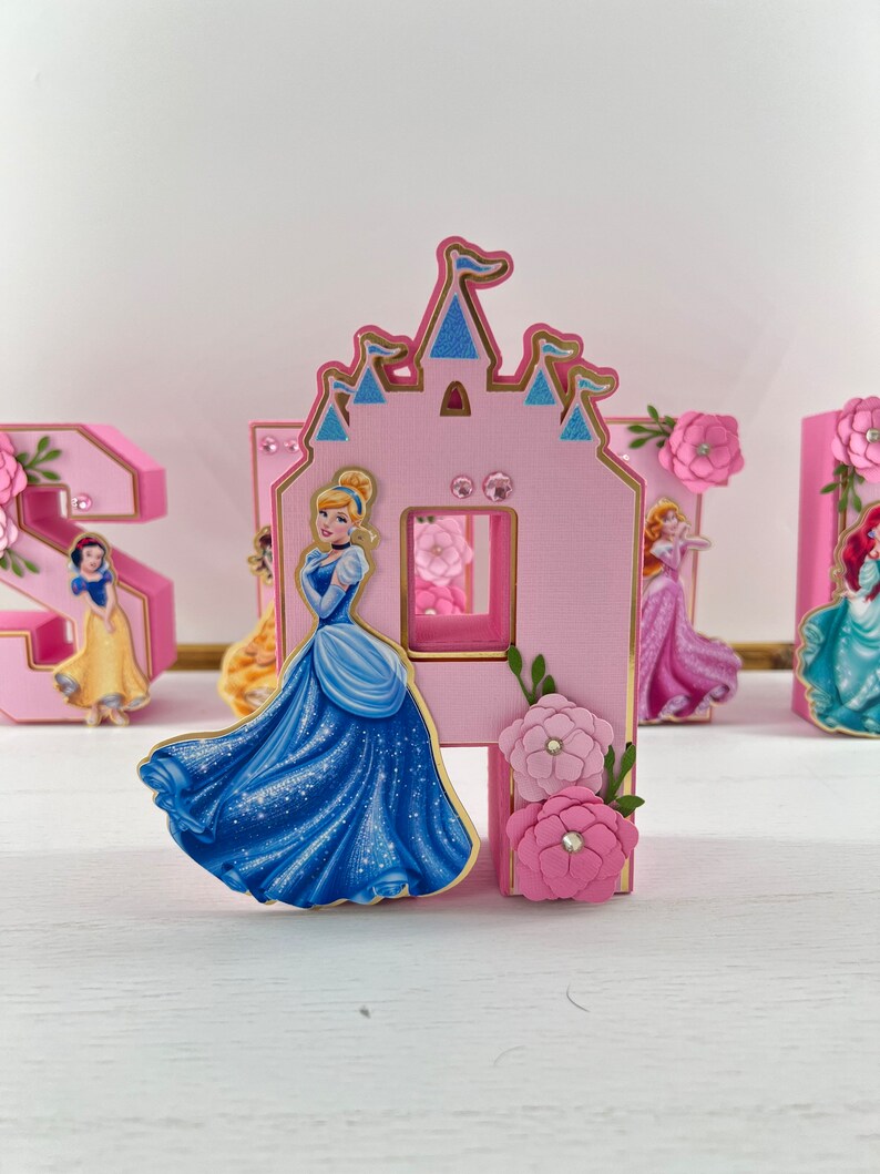 Princess 3D Letters Princesses Party Decorations Princesses - Etsy