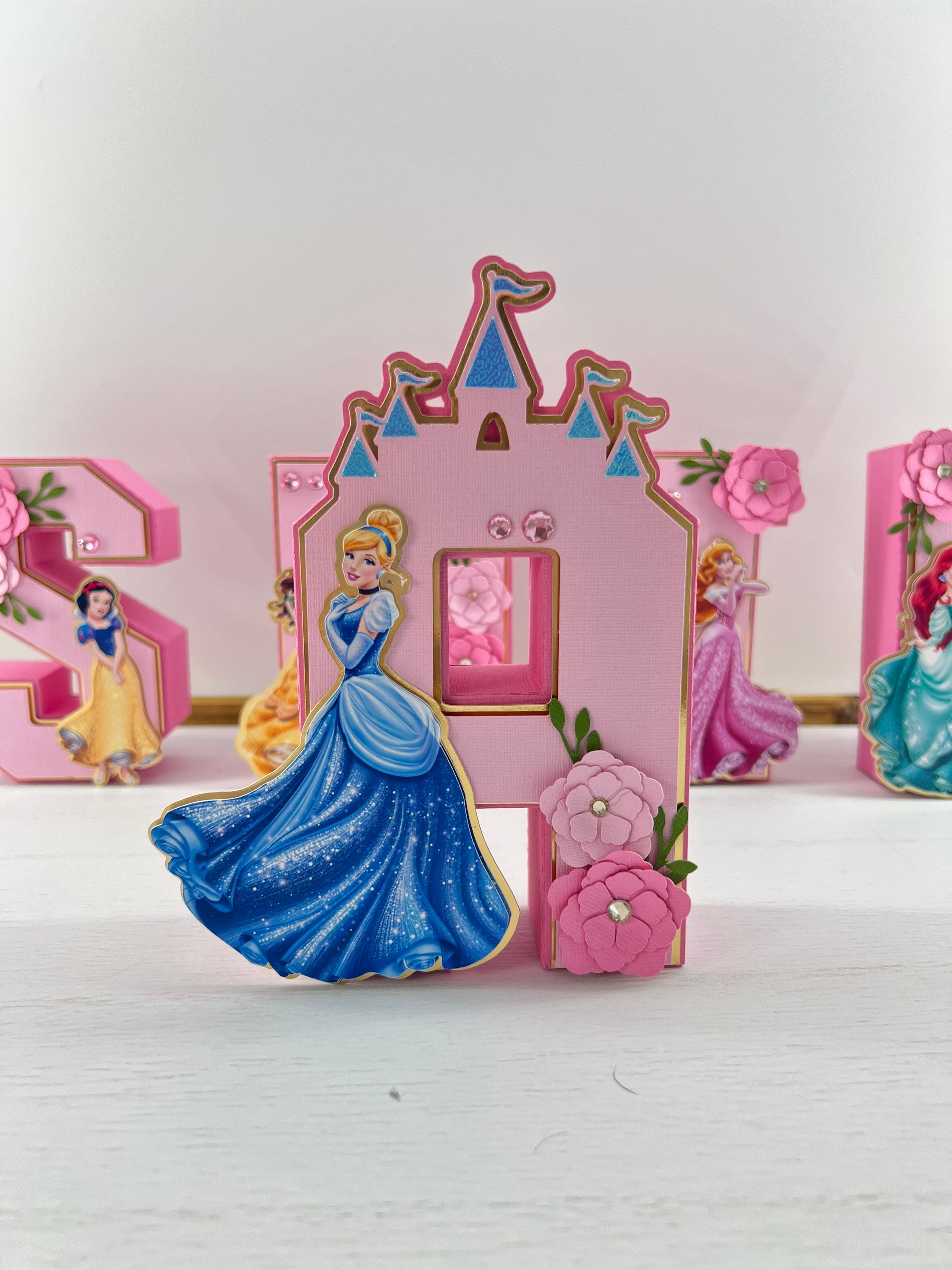 Princess 3D Letters Princesses Party Decorations Princesses - Etsy