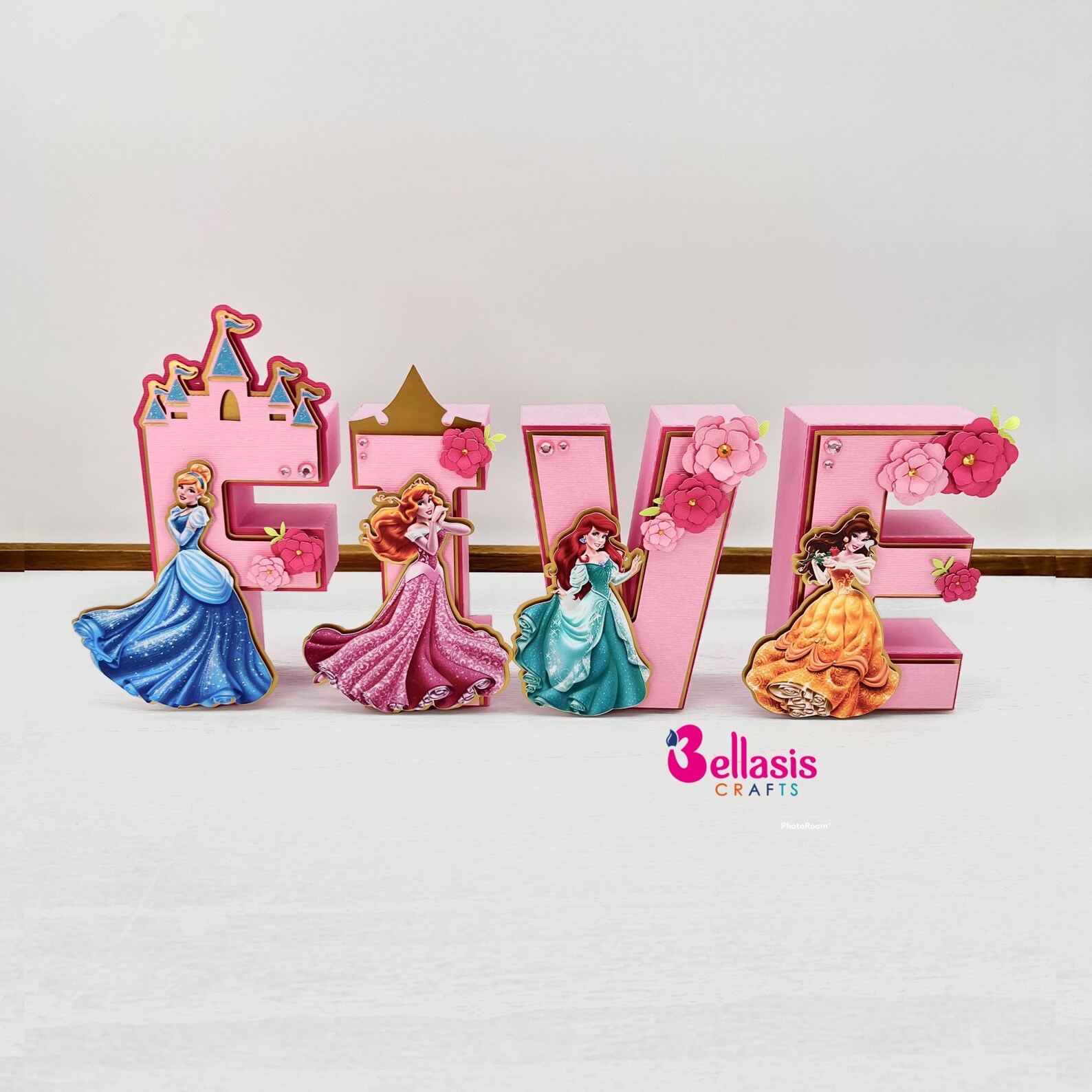 Princess 3D Letters Princesses Party Decorations Princesses - Etsy