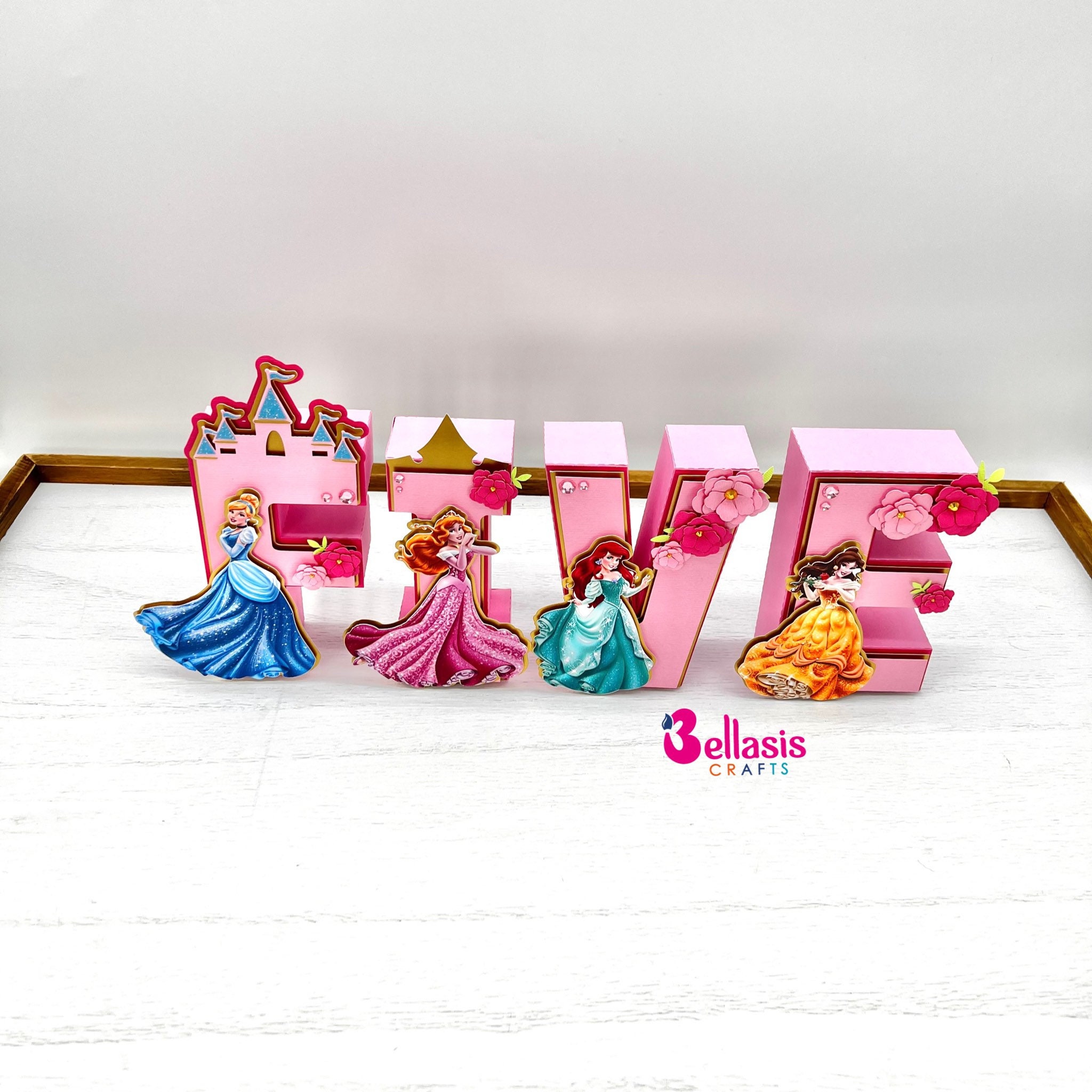 Princess 3D Letters Princesses Party Decorations Princesses - Etsy