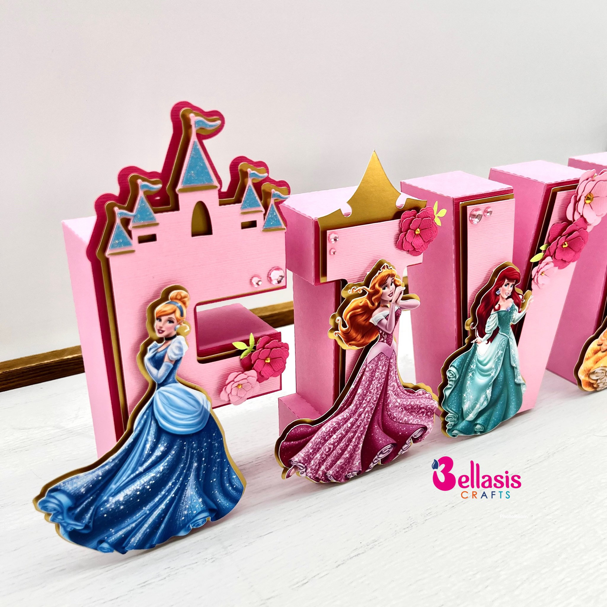 Princess 3D Letters Princesses Party Decorations Princesses - Etsy