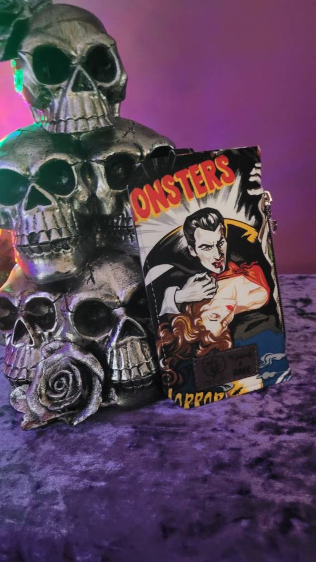 Purse Pal Minimalist Wallet, Halloween Wallet, Horror Wallet, Dracula ...