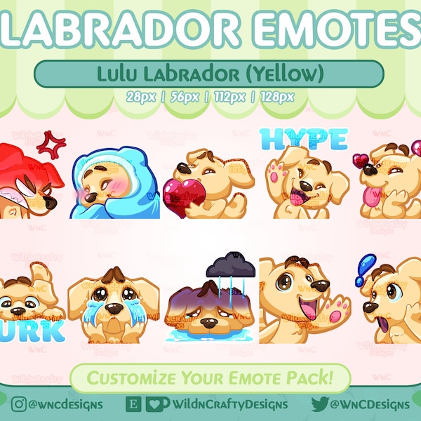 Yellow Lab Twitch Emote - Etsy Australia