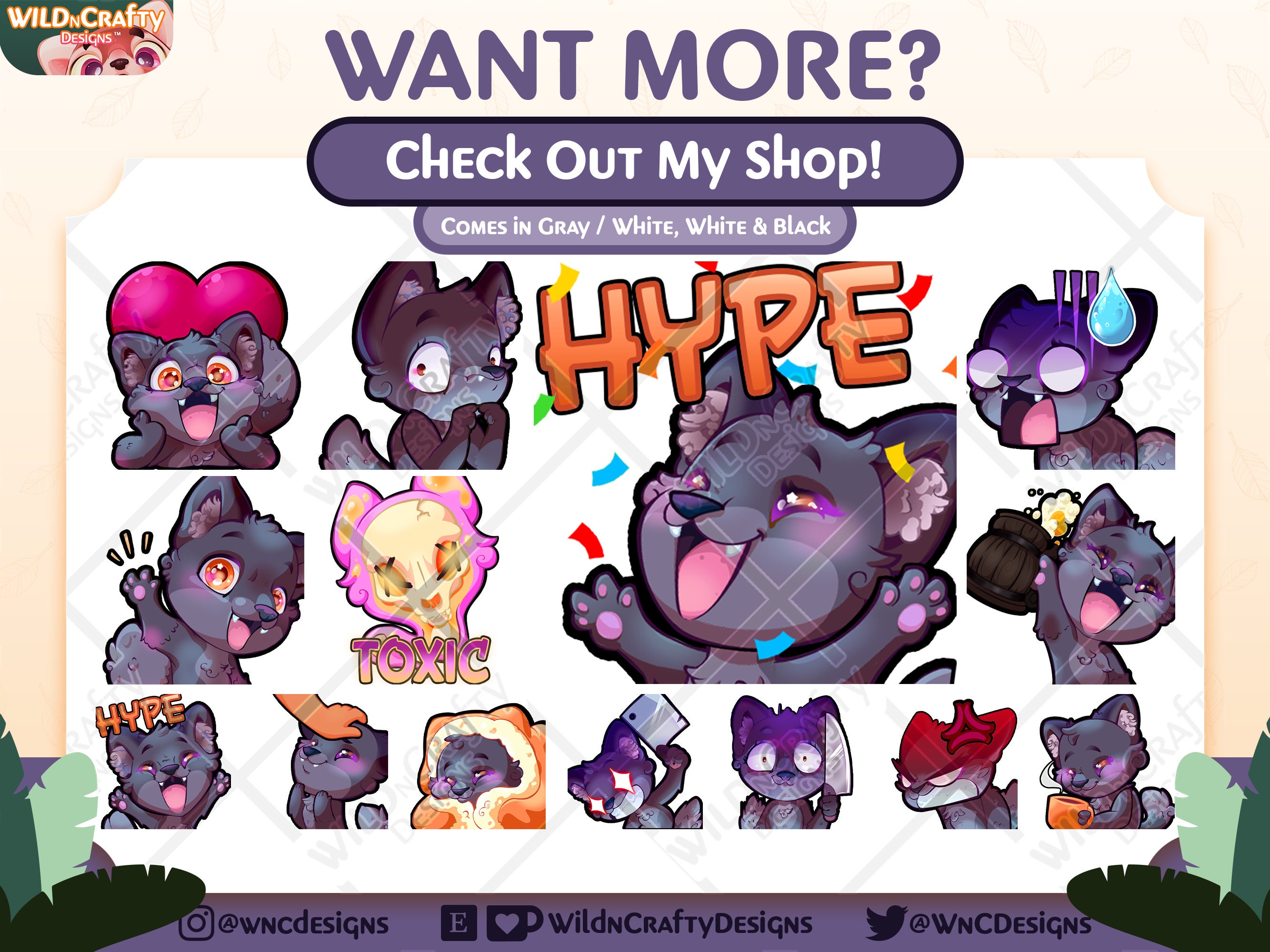 Walker Wolf gray Instant Download Shock02 Emote for - Etsy