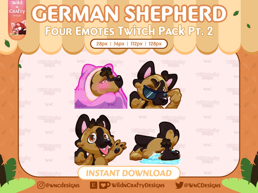 Buy German Shepherd Emote Pack 2 Instant Download Twitch / Online in ...