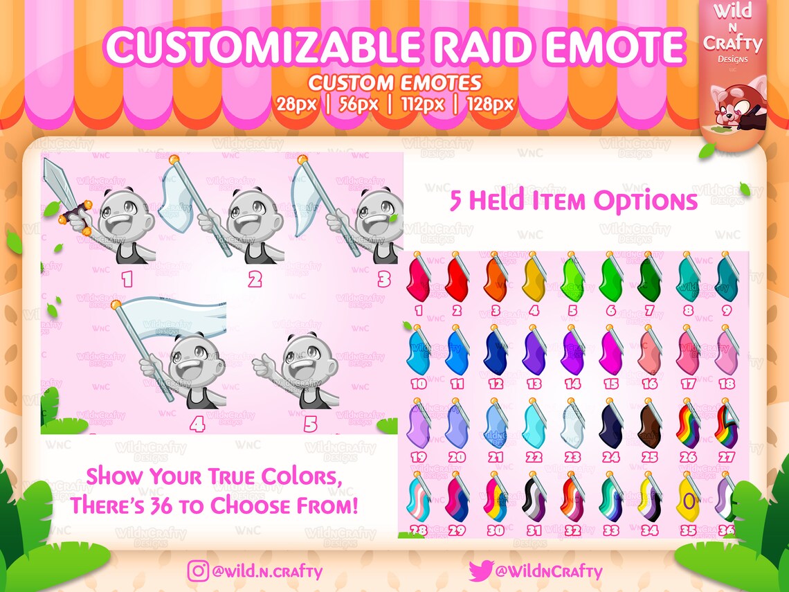 Customizable Raid Emote for Twitch - Etsy UK