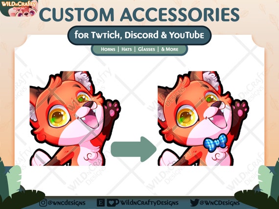 Custom Emote Accessories Twitch Discord Youtube - Etsy
