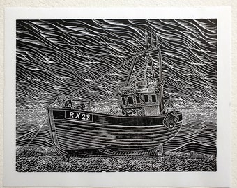 Fishing Boat Print | Etsy