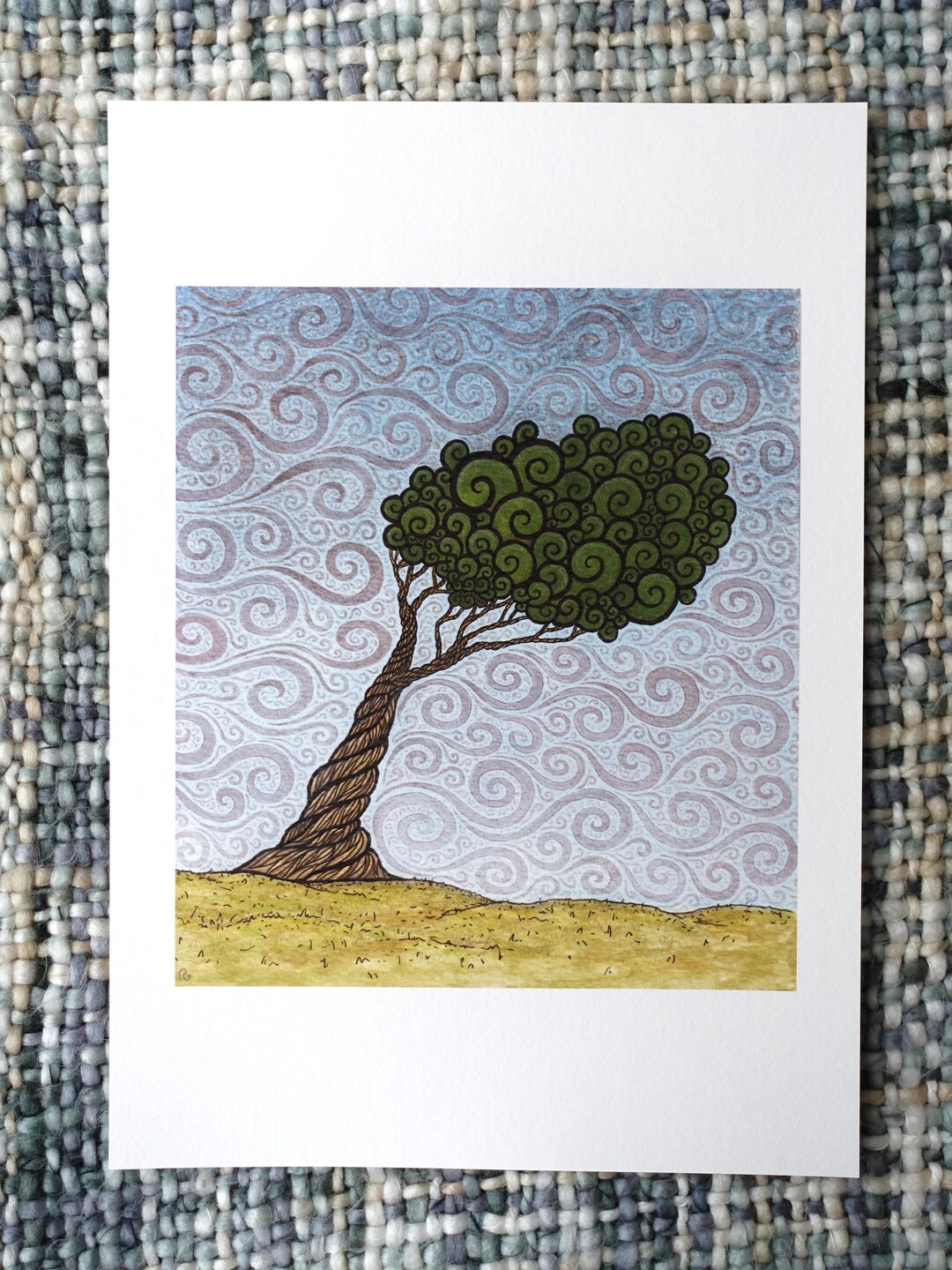 Windswept Tree - A4 Giclee Print - Tree Illustration - Original Art ...