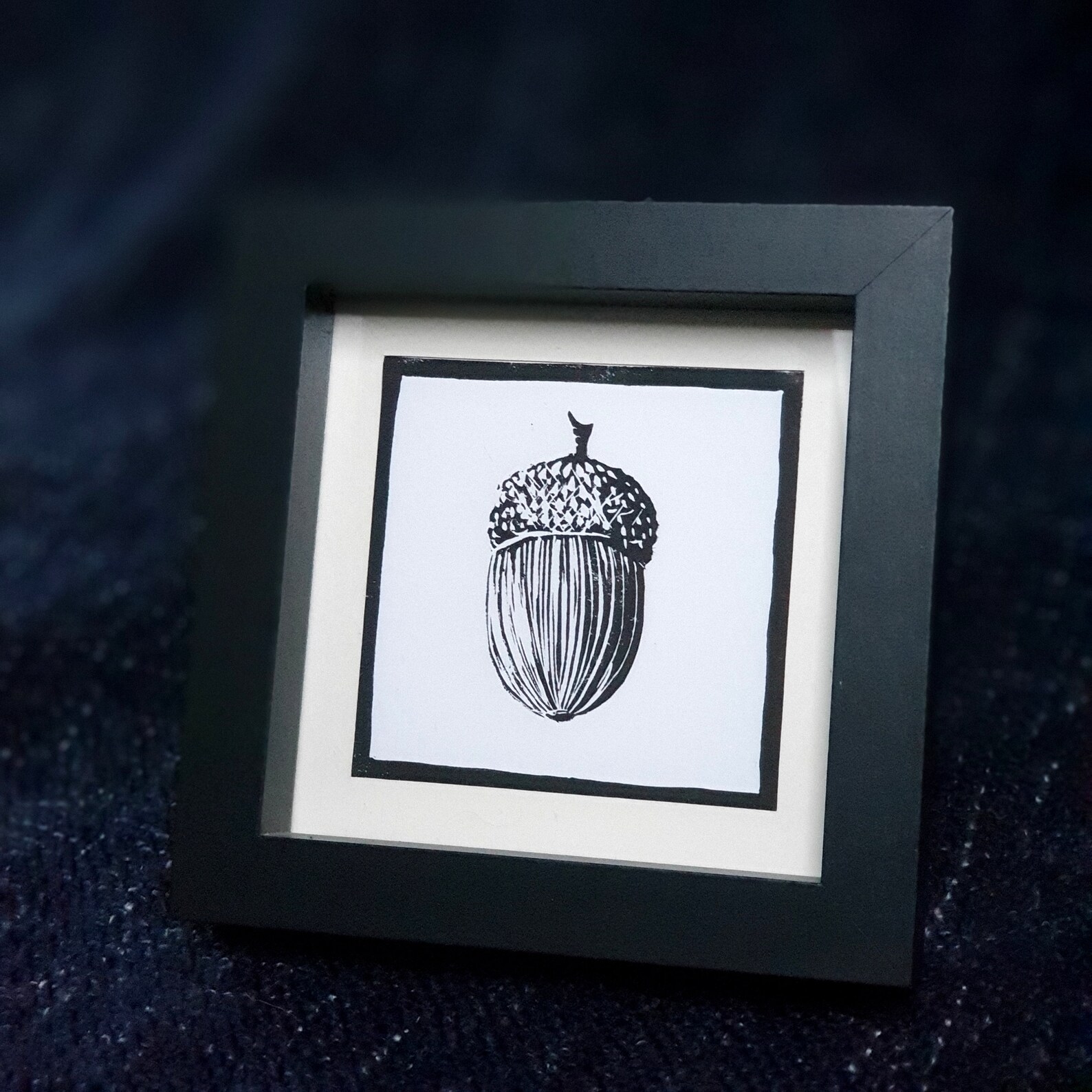 Acorn Lino Print - Etsy UK