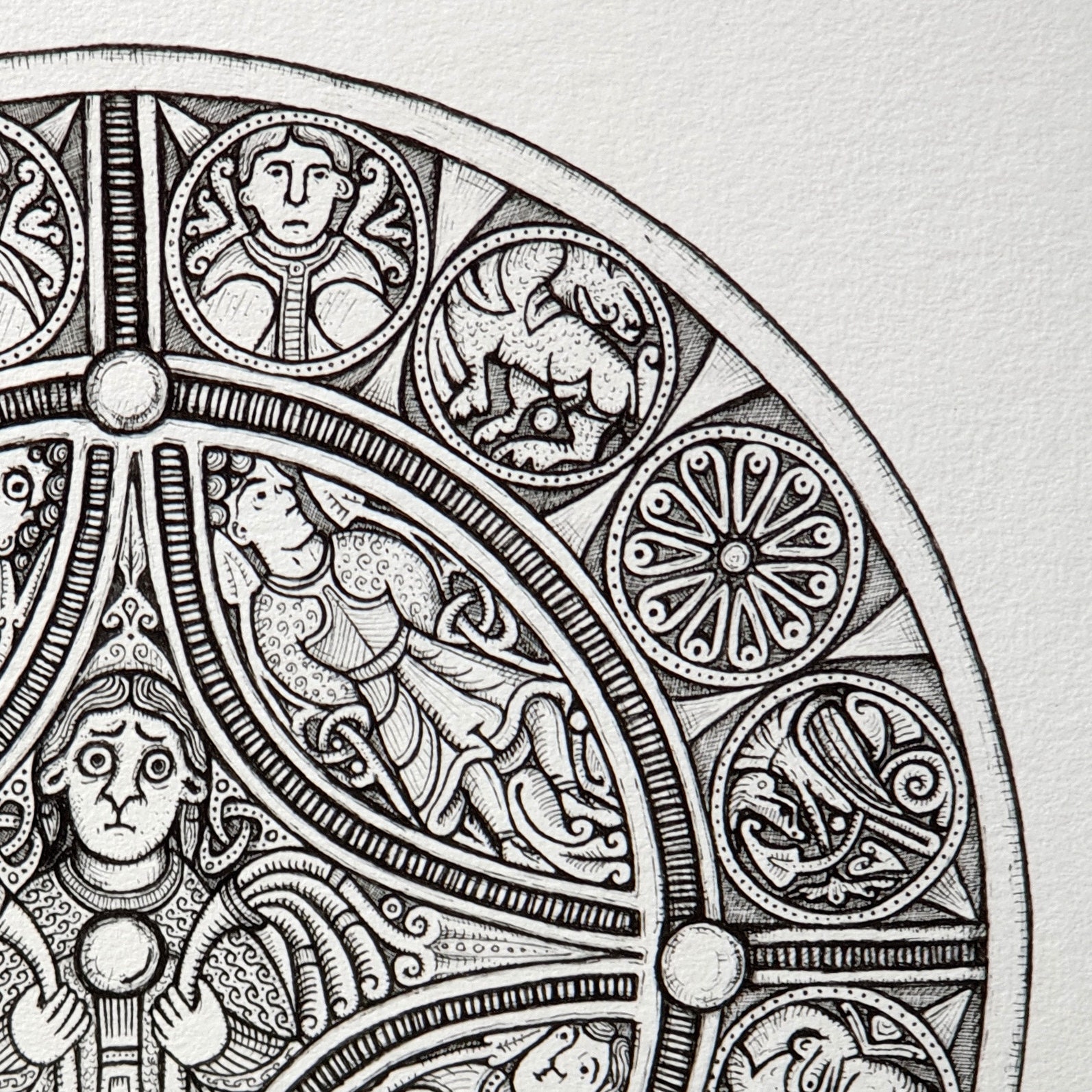 Anglo-saxon Brooch Drawing the Fuller Brooch Original Art - Etsy